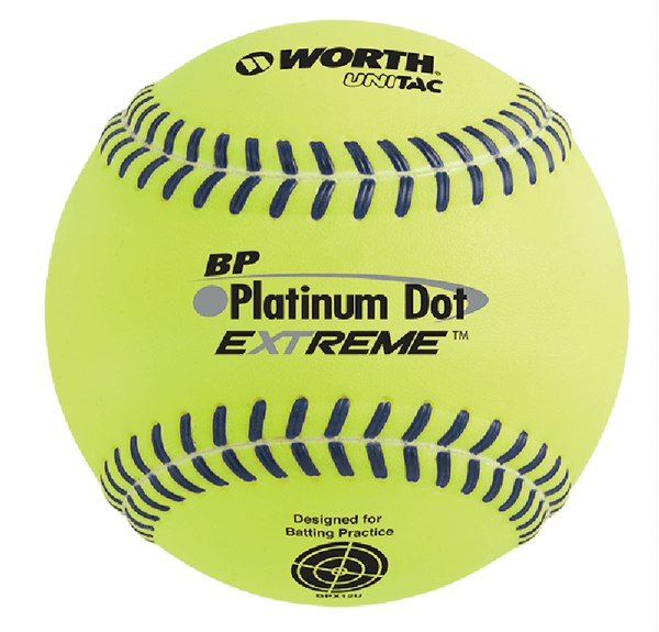Worth Platinum Dot EXTREME Batting Practice Softballs: BPX12U - Inferno ...